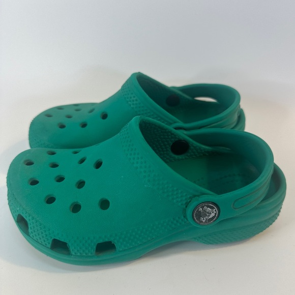 CROCS | Shoes | Crocs Solid Green Emerald Classic Clog Unisex Toddler ...